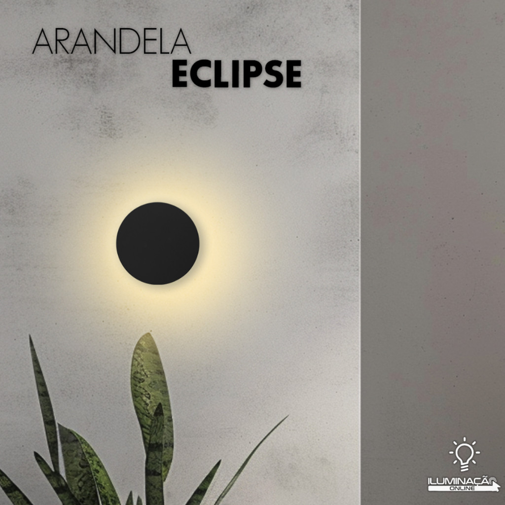 Luminaria Arandela Decorativa Efeito Eclipse Parede Redondo Preto 6w IP65 Bivolt | Shopee Brasil
