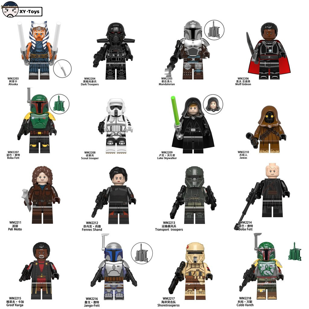 Star Wars Blocks Bonecas Ahsoka Mandalorian Minifigura Modelo ...