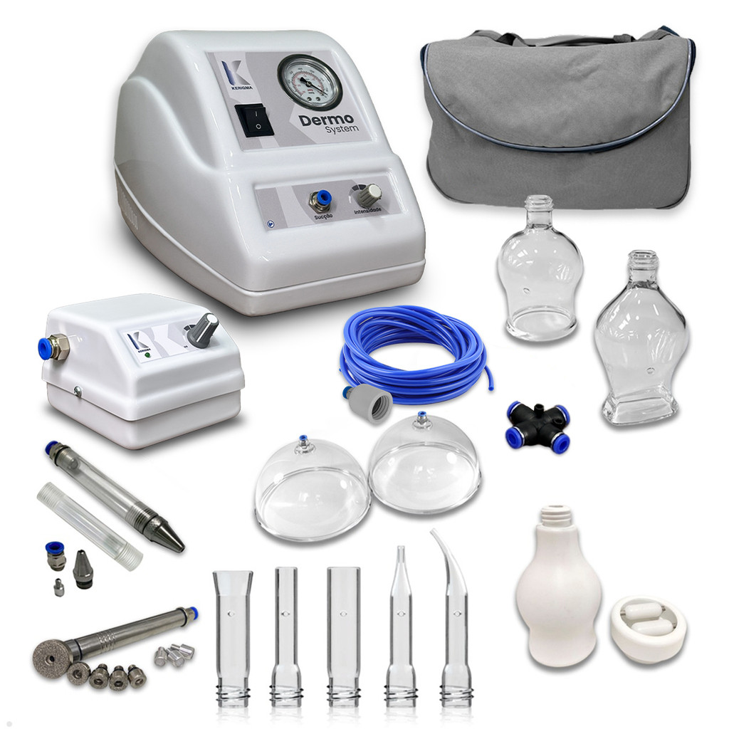 Aparelho Endermo e Vacuoterapia Dermo System Completo Com 16 Acessórios ...