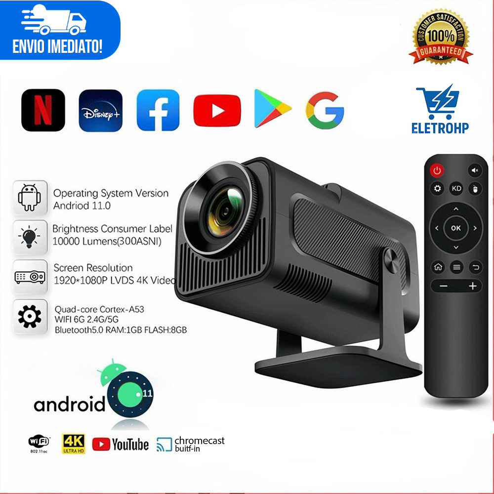 Projetor Smart HY 320 Android Full HD 1920x1080 Bluetooth Wi-fi, HY320 atualizado | Shopee Brasil