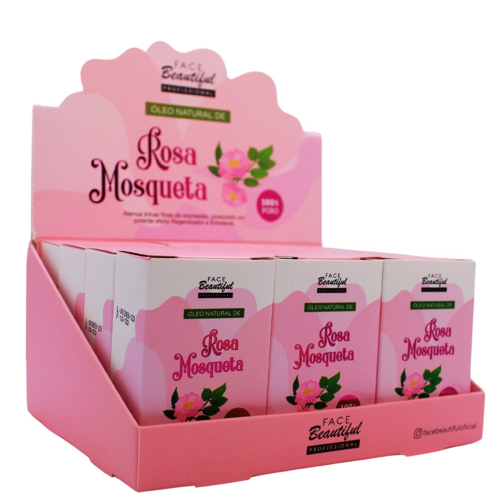 Kit Face Beautiful Óleo Puro Rosa Mosqueta 12 Unidades 10ml | Shopee Brasil