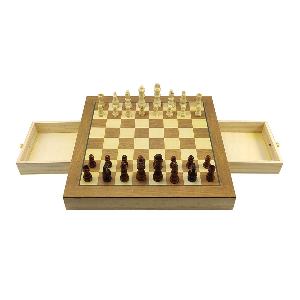 Jogo de Xadrez e Damas 2 em 1 Profissional Hoyle Games Tabuleiro Grande ...