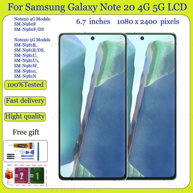 Tela LCD Sensível ao Toque AMOLED Original para Samsung Galaxy Note 20 ...