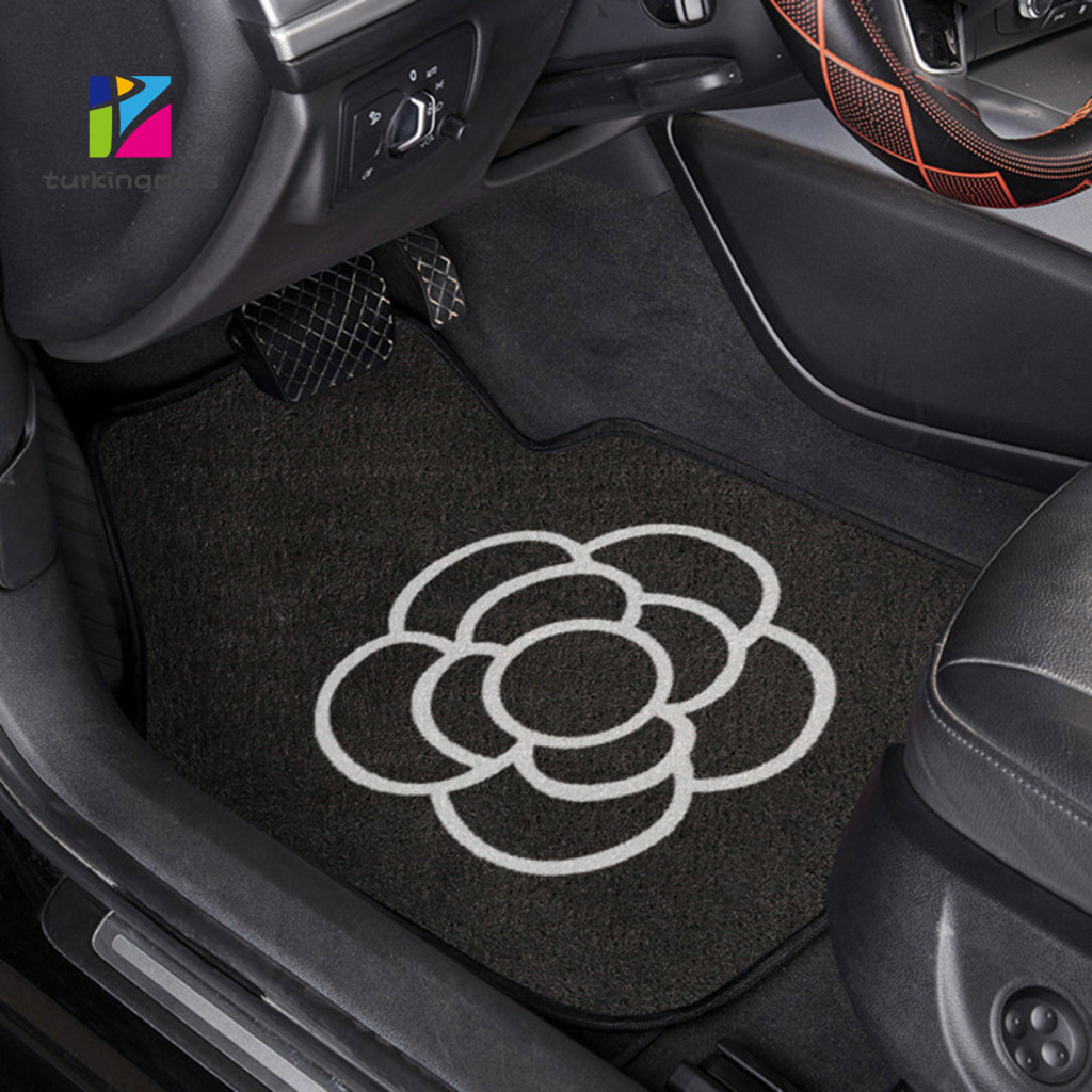 ZTUR_ Tapete De Piso De Carro Com Linhas De Flores Requintadas Em PVC ...