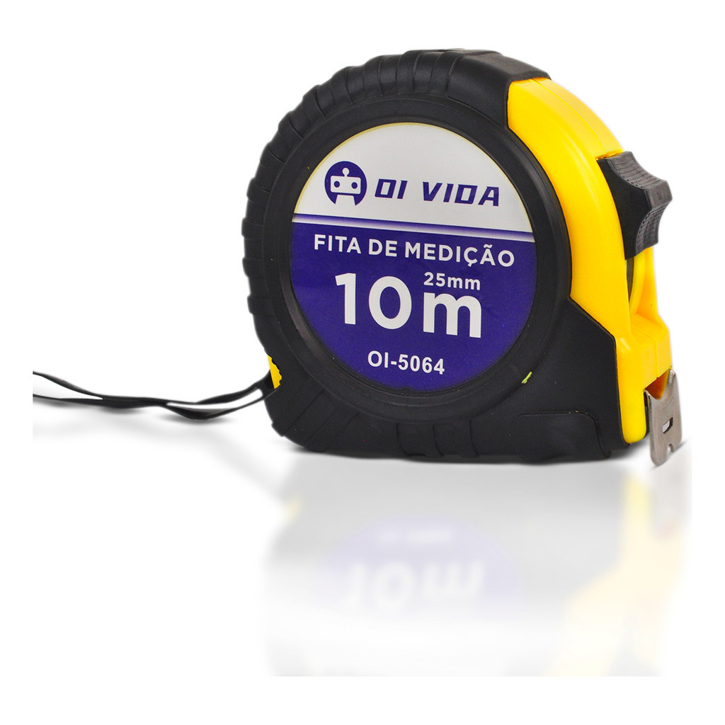 Trena Fita Métrica 10m Com Bloqueio Fácil Medição Prática Alta ...