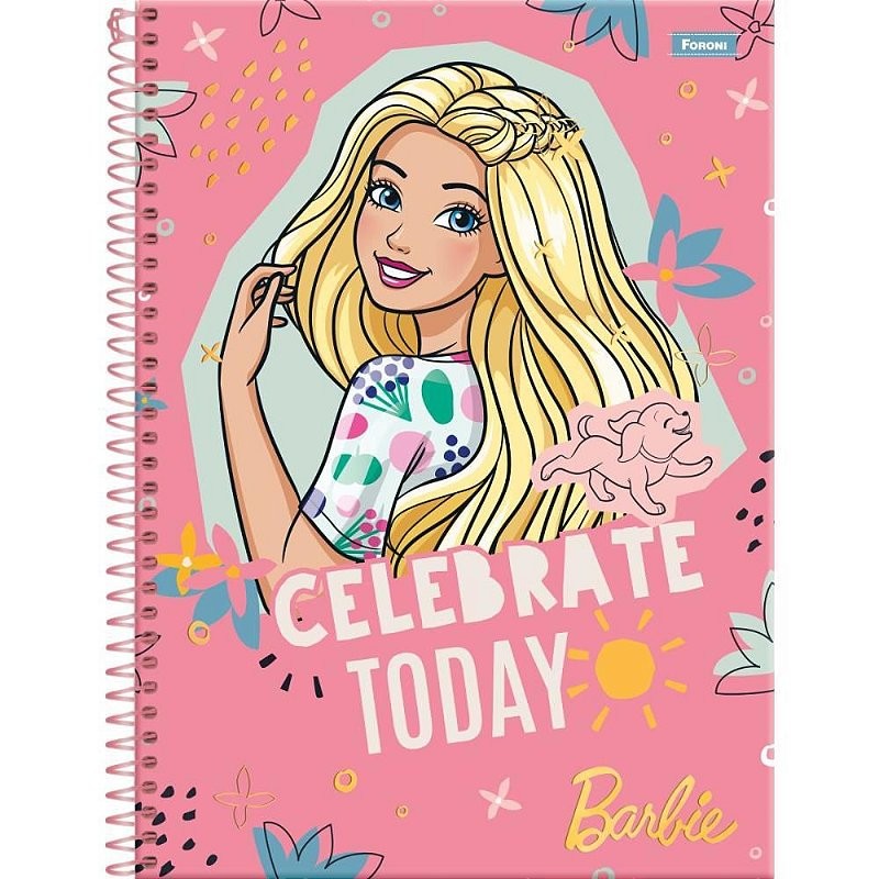 Caderno 10X1 Capa Dura Barbie 160FLS. PCT com 04 | Shopee Brasil
