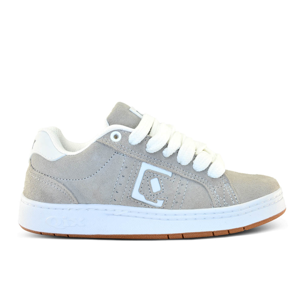 Tênis Qix Skate Combat Suede Cinza Branco | Shopee Brasil