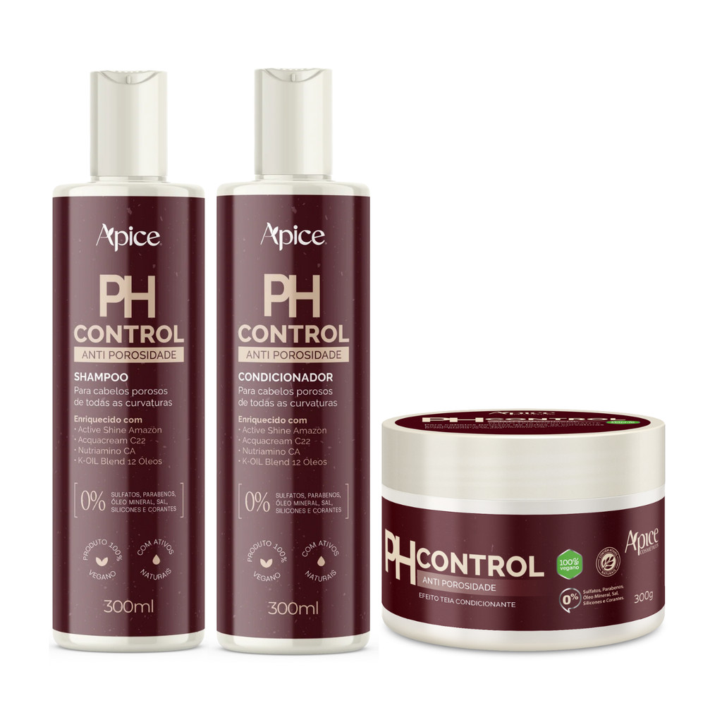 Apse PH Control Kit Shampoo, Condicionador e Mascara - 3 Itens | Shopee ...