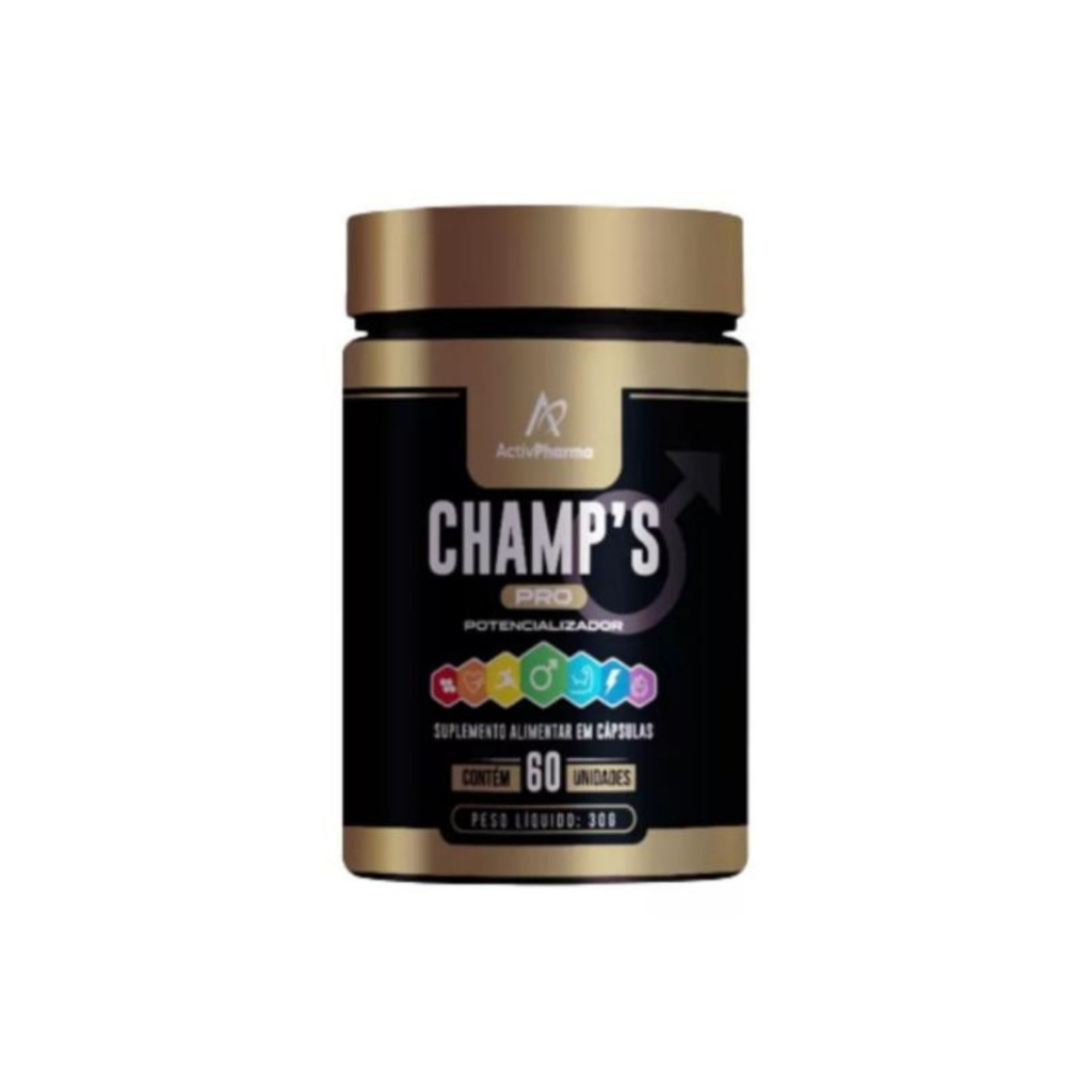 Champs Pro Aumenta O Tamanho E A Grossura 60 CAPS | Shopee Brasil