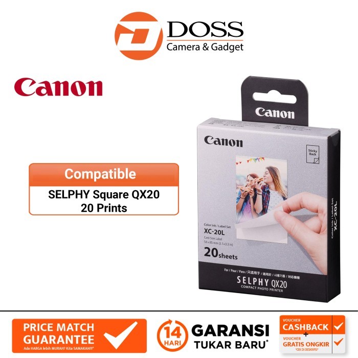 Papel Canon XC-20L Para Impressora Fotográfica SELPHY Square QX20 20 ...