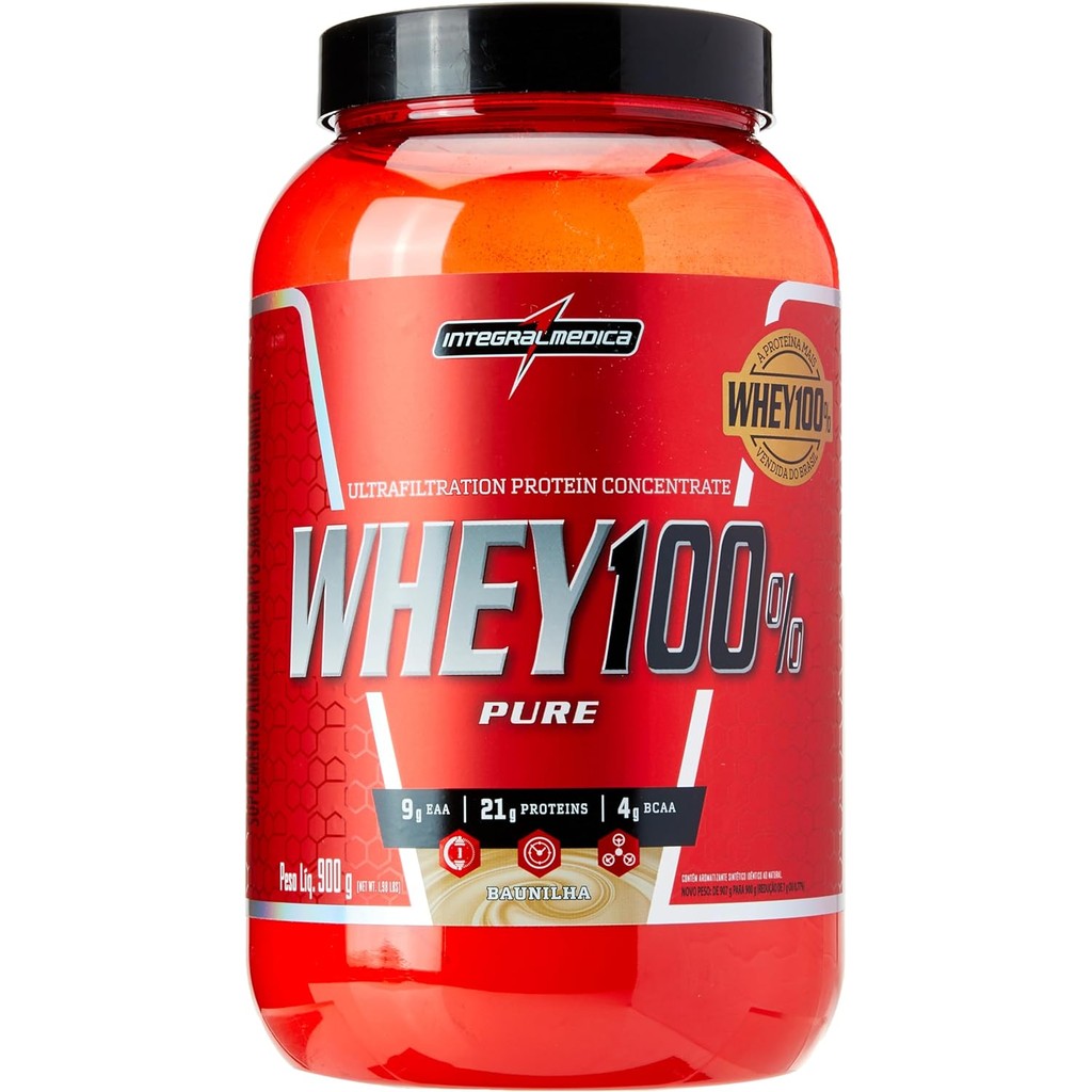 Super Whey 100% Pure Integral Médica Baunilha 900g | Shopee Brasil