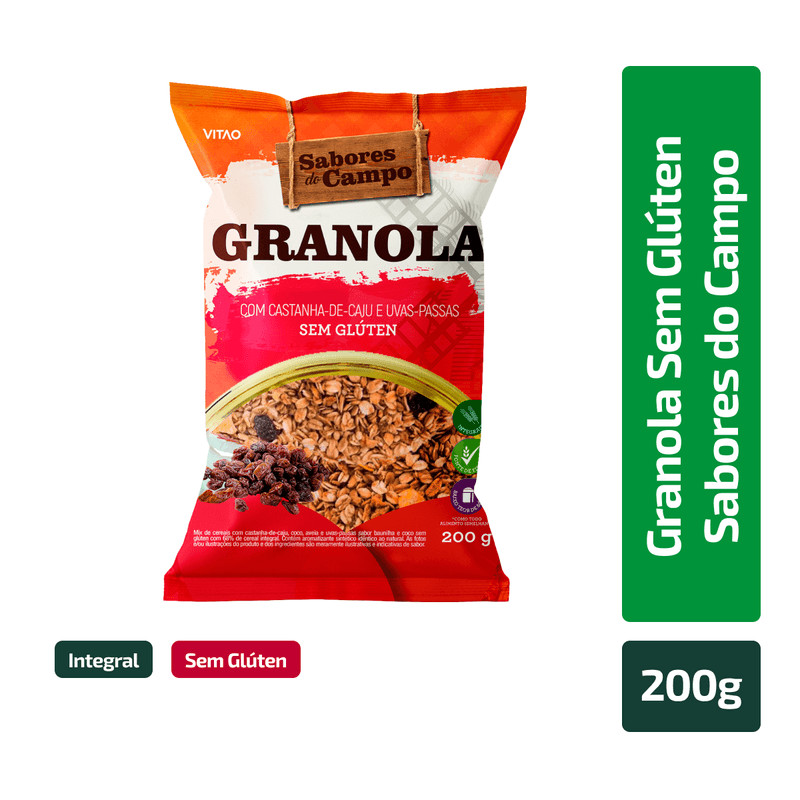 Granola Sabores Do Campo Sem Glúten Vitao 200g | Shopee Brasil