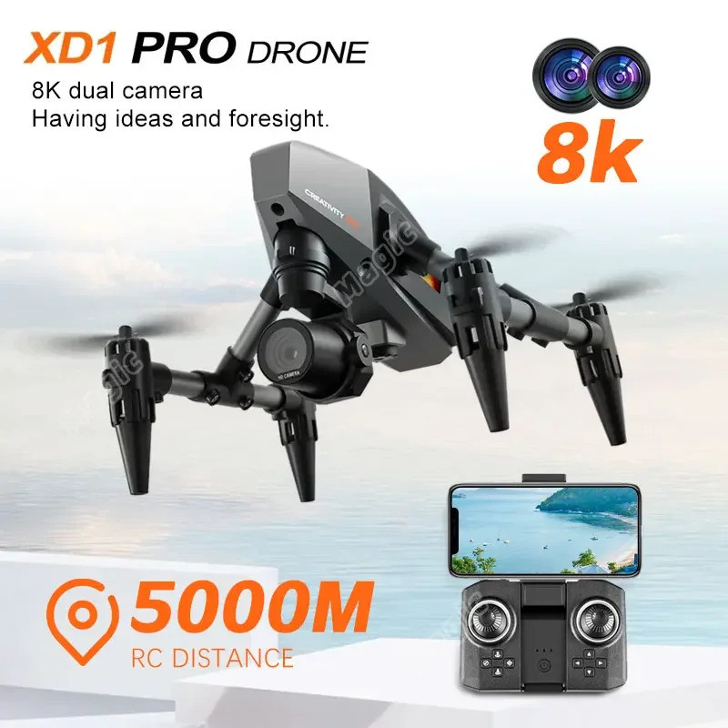 Xd1 profissional drone 8k câmera dupla 5g gps wifi manutenção de altura ...
