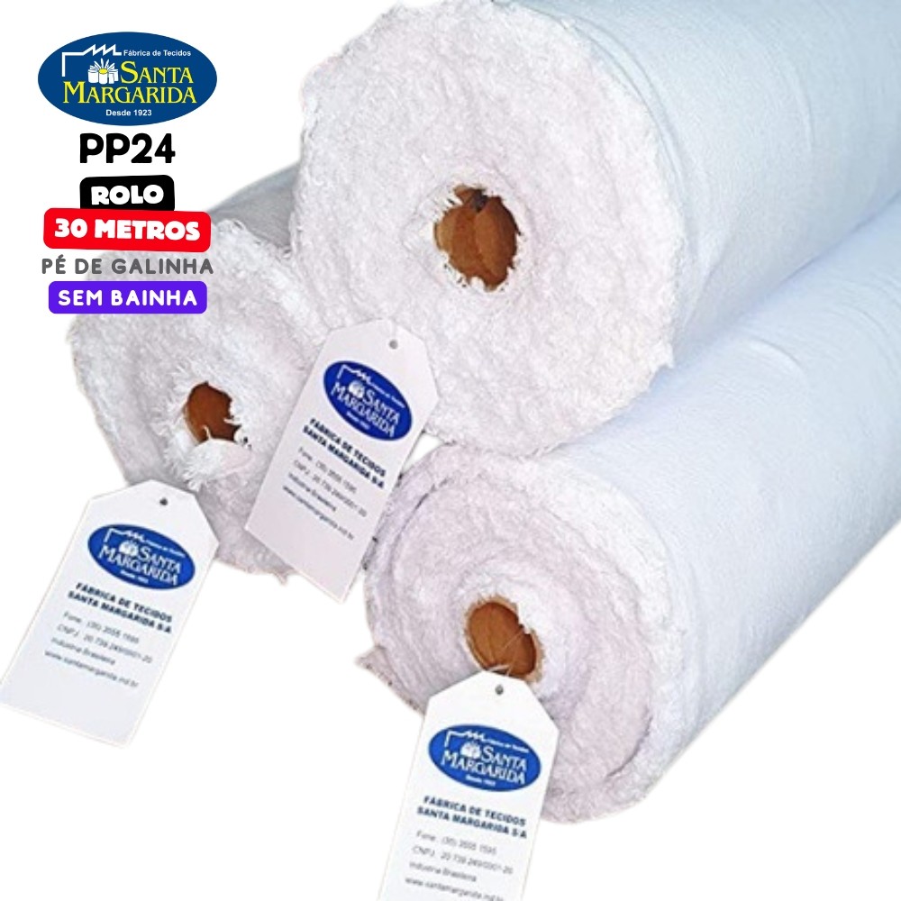 Rolo 30m Tecido Sacaria Pano de Prato Pé de Galinha Alvejado PP24 Sem Bainha | Shopee Brasil