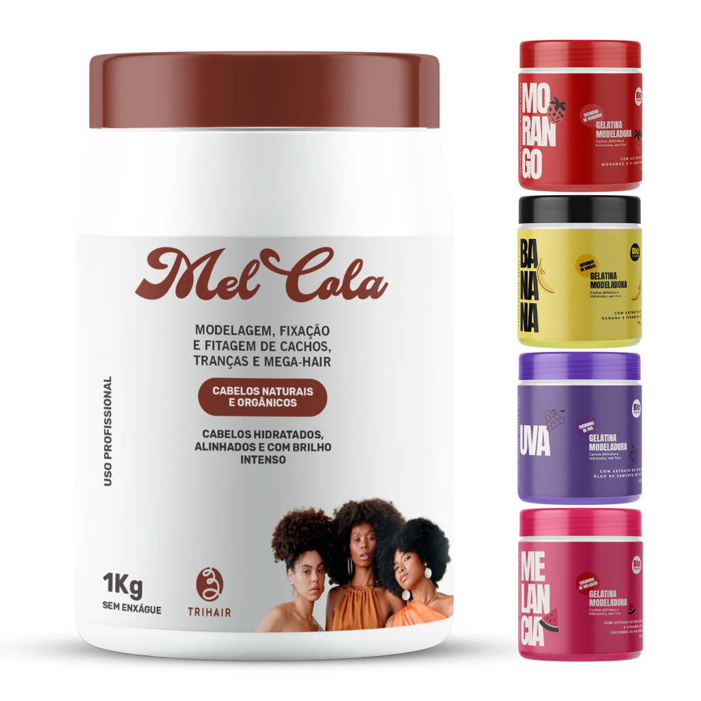 Mel Cola Trihair 1Kg P/ Cabelos Orgânicos Crespos e Cacheados ...