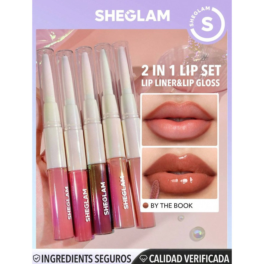 Sheglam Gloss E Contorno Labial Lip Rules Liner Hidratante Shein ...