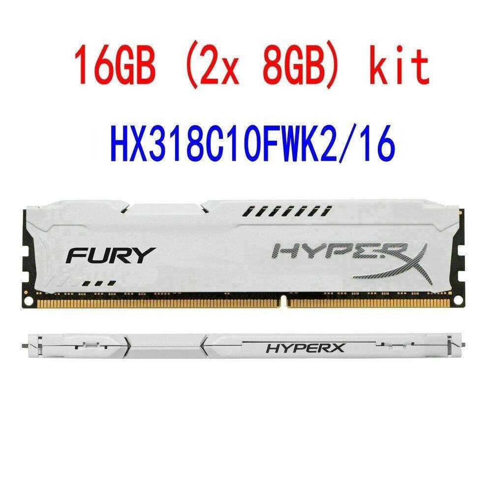 Novo kit Para King ston HyperX FURY 16GB (2x8gb) HX318C10FWK2/16 DDR3 1866Mhz DIMM Desktop PC ...