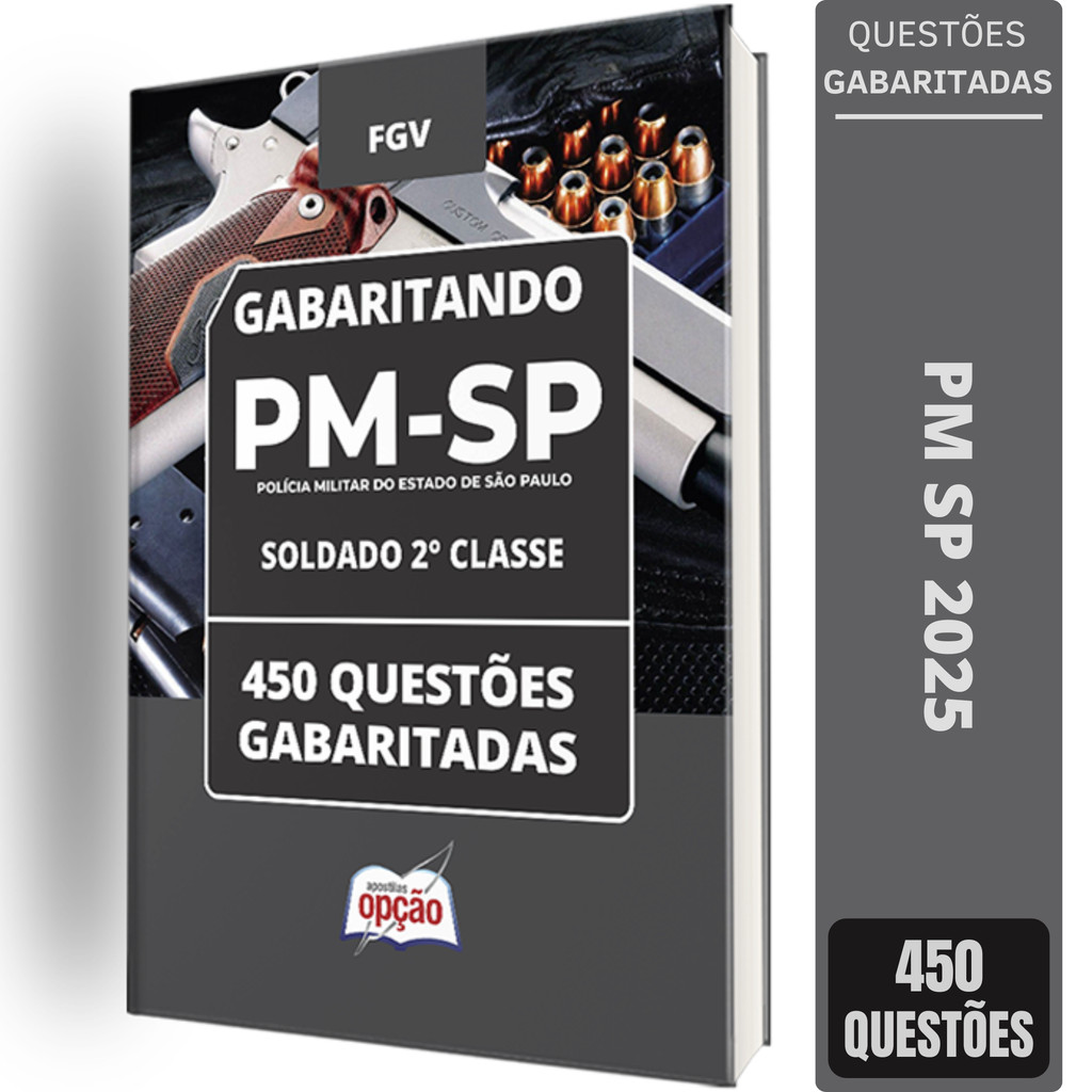 Caderno PM SP 2025 - Soldado 2° Classe - 450 Questões Gabaritadas ...