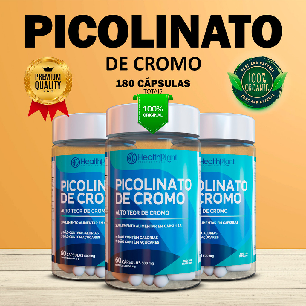 Picolinato de Cromo - Suplemento Alimentar em Cápsulas - Nutru | Shopee ...