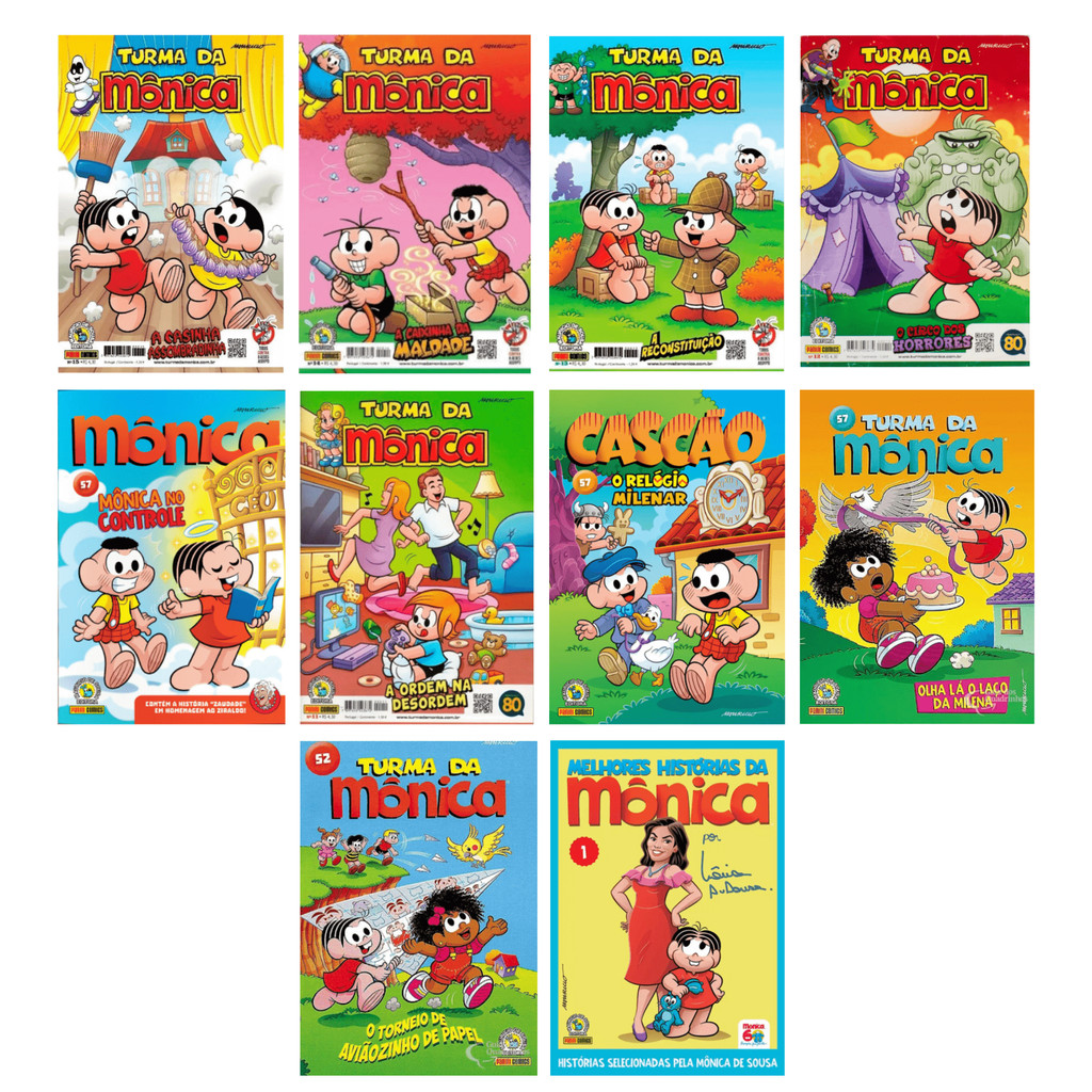 Kit Gibis Turma da Mônica | Revistas Novas Sem Repetição | Shopee Brasil
