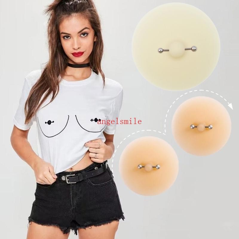 Feminino Pasties Lingerie Capa Mamilo Sutiã Pegajoso Piercing Boate ...
