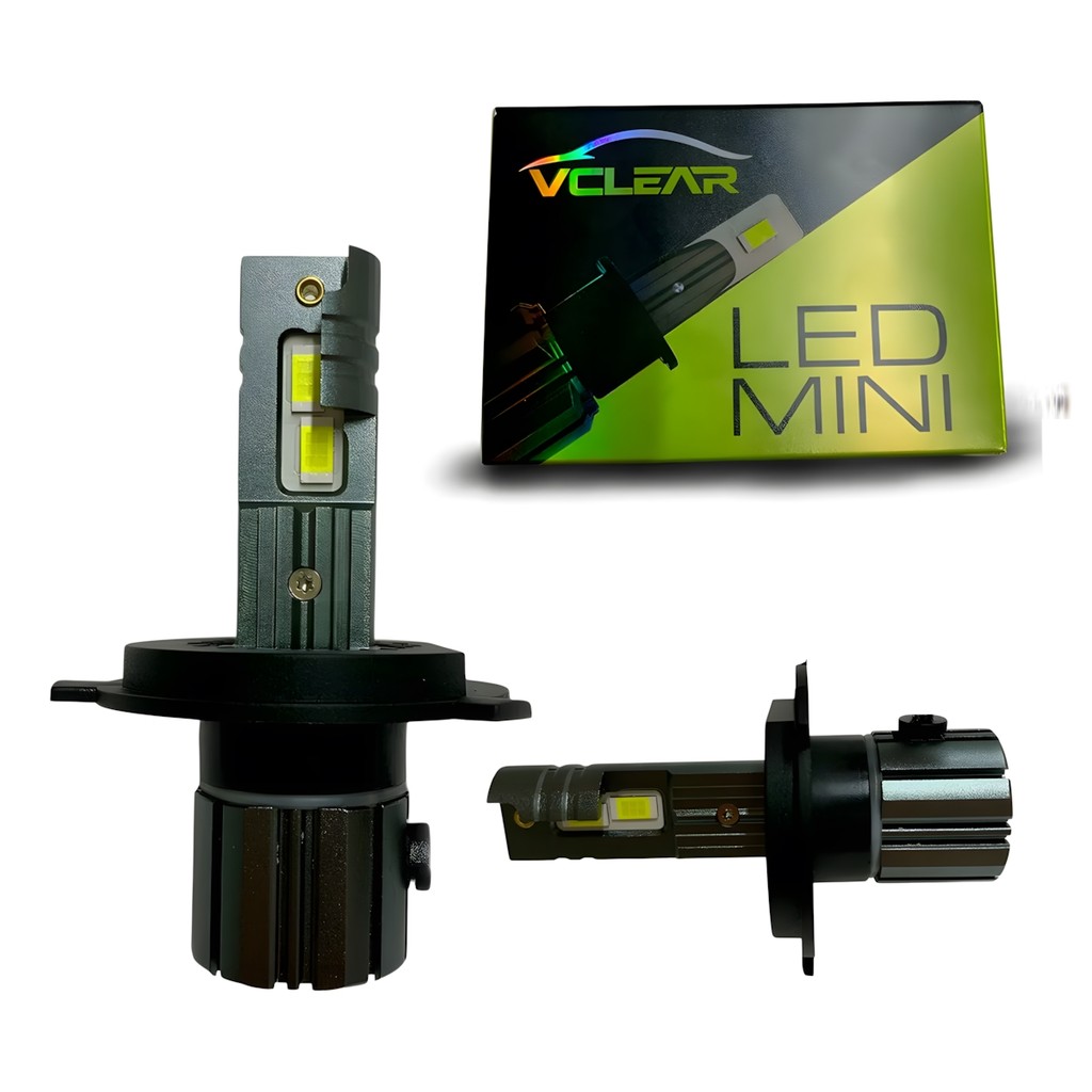 Par de Lâmpadas Led Mini VClear 6000K 8.000 lumens h1 h3 h4 h7 h8 h9 h11 hb3 hb4 h27 hir2 ...