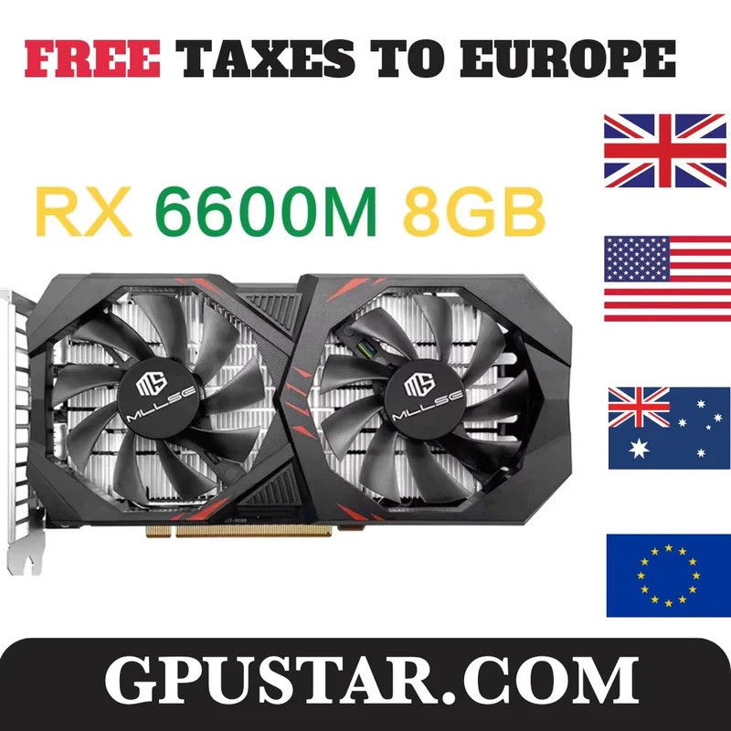 Placa de Vídeo Usada MLLSE AMD Radeon RX 6600M 8GB Placa Gráfica GDDR6 ...