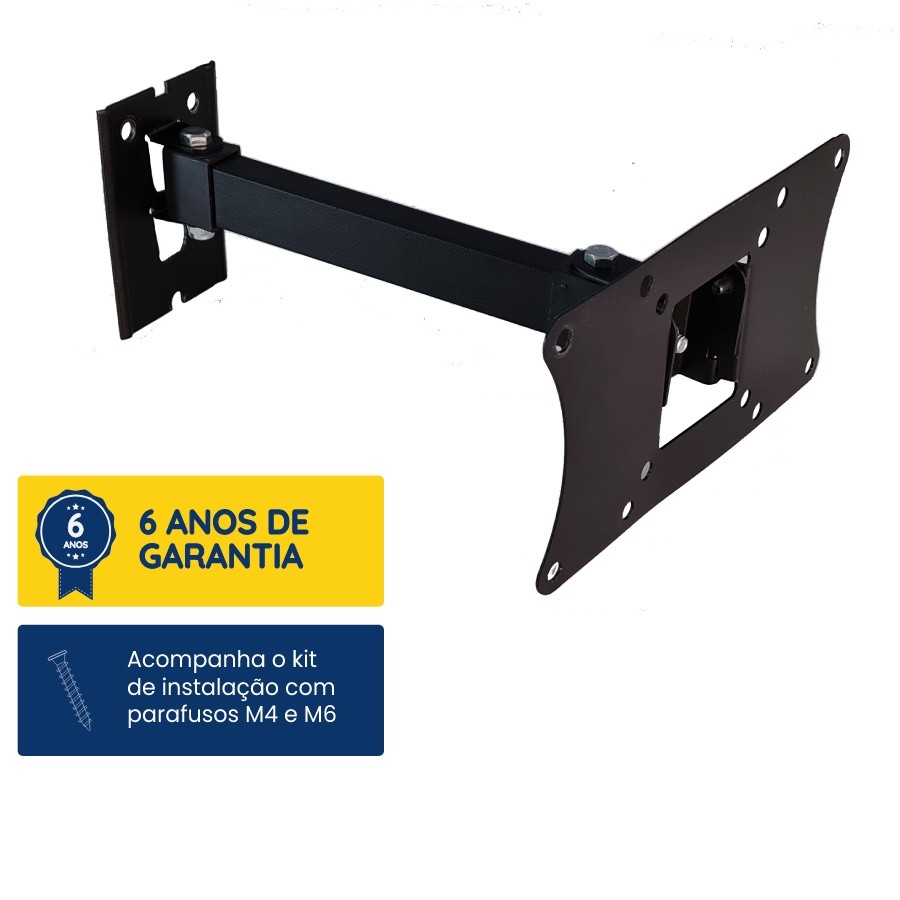 Suporte para Tv Articulado Tv Monitor Led Lcd Plasma 15 20 22 27 29 32 ...