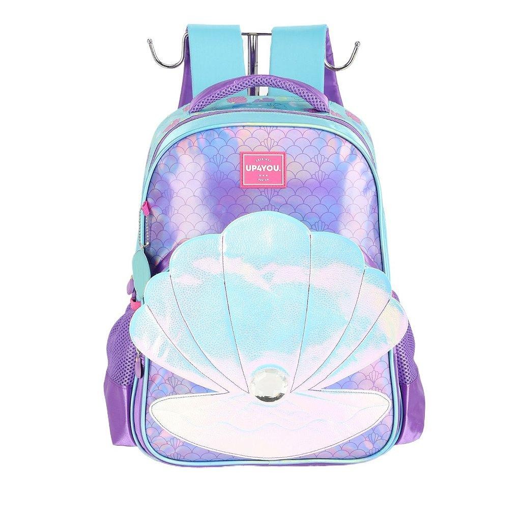 Mochila de Costas Luxcel Up4You Concha Violeta | Shopee Brasil