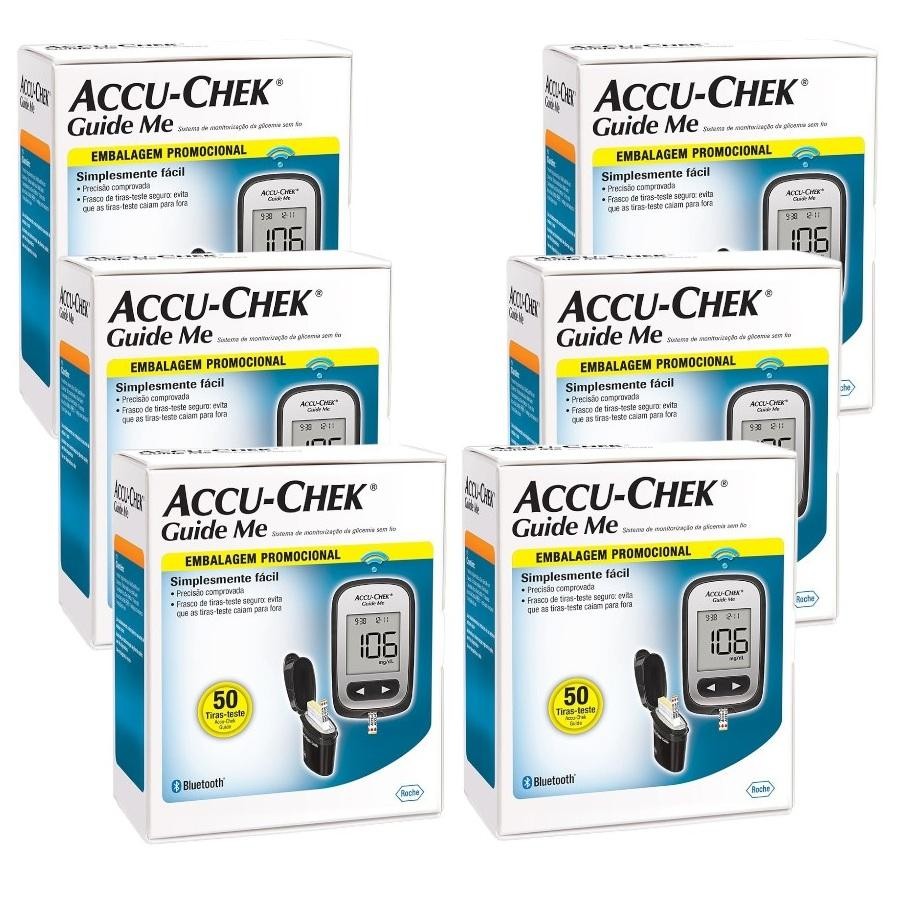 Kit Accu-Chek Guide Me Monitor De Glicemia Com 6 PromoPaks | Shopee Brasil
