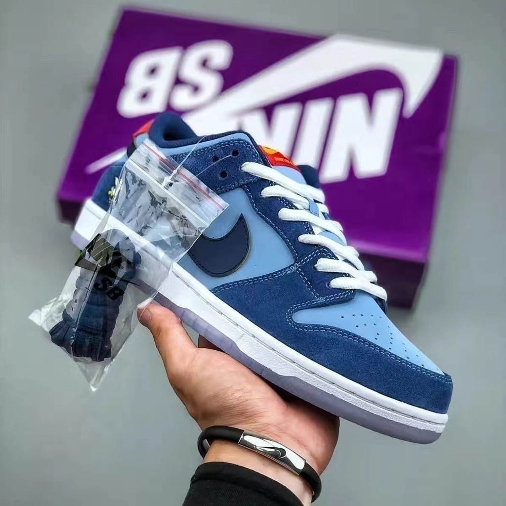 Baixo-top azul claro masculino feminino casal de sola macia L sapatos de skate pombo azul branco ...