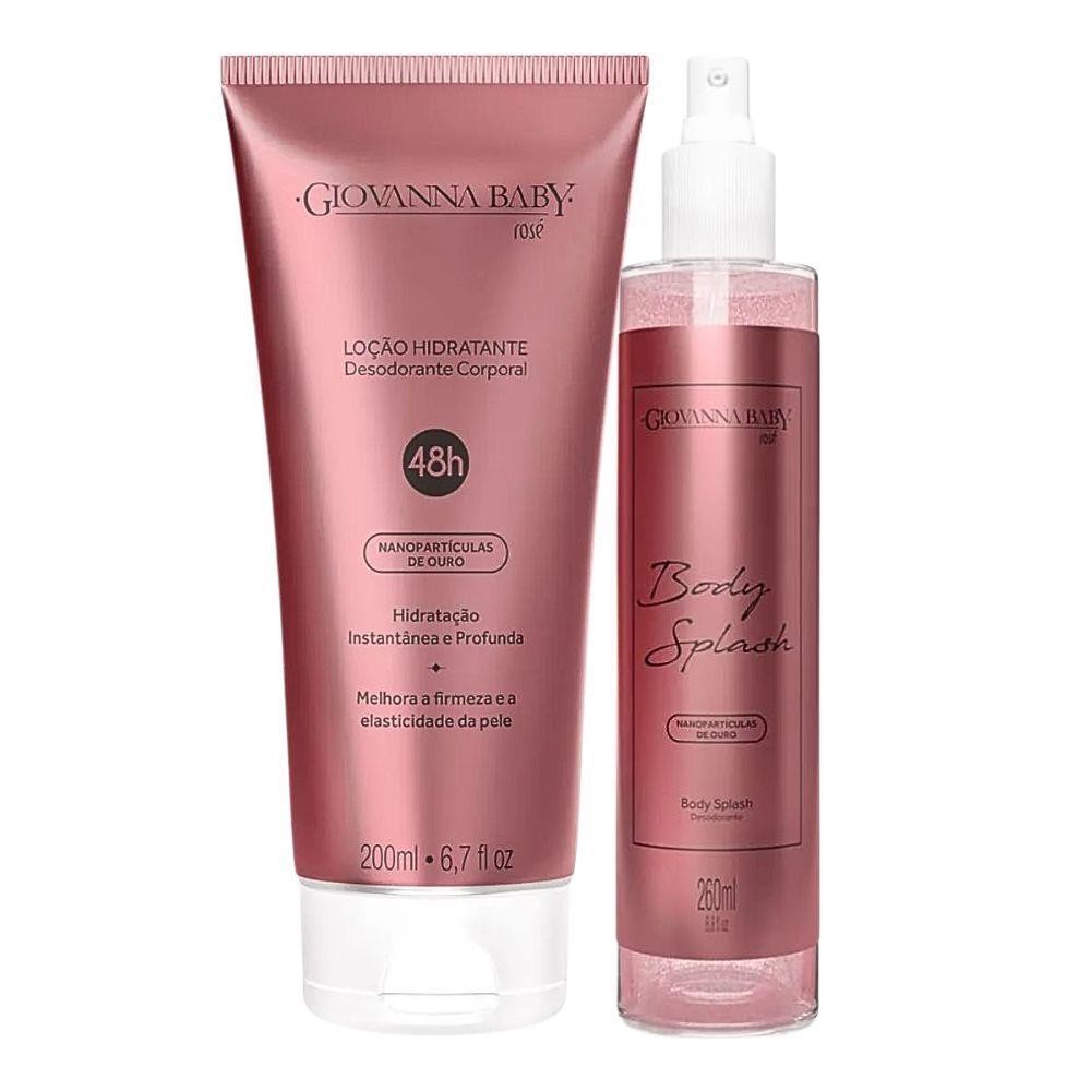 GIOVANNA BABY KIT BODY SPLASH 260ML + LOÇÃO HIDRATANTE ROSE GOLD COM ...