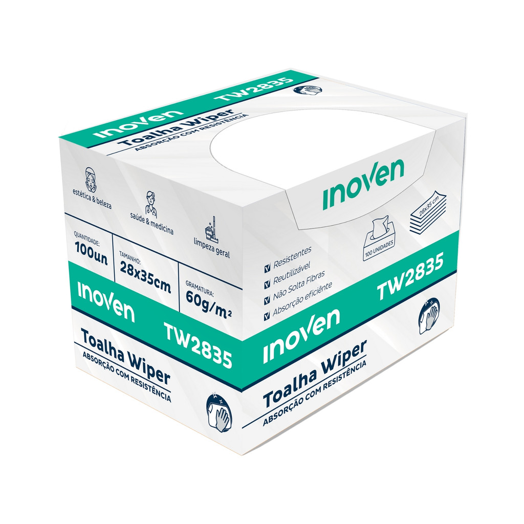 TOALHAS DESCRAVÁVEIS REUTILIZÁVEISM TW2835 C/100UN INOVEN | Shopee Brasil