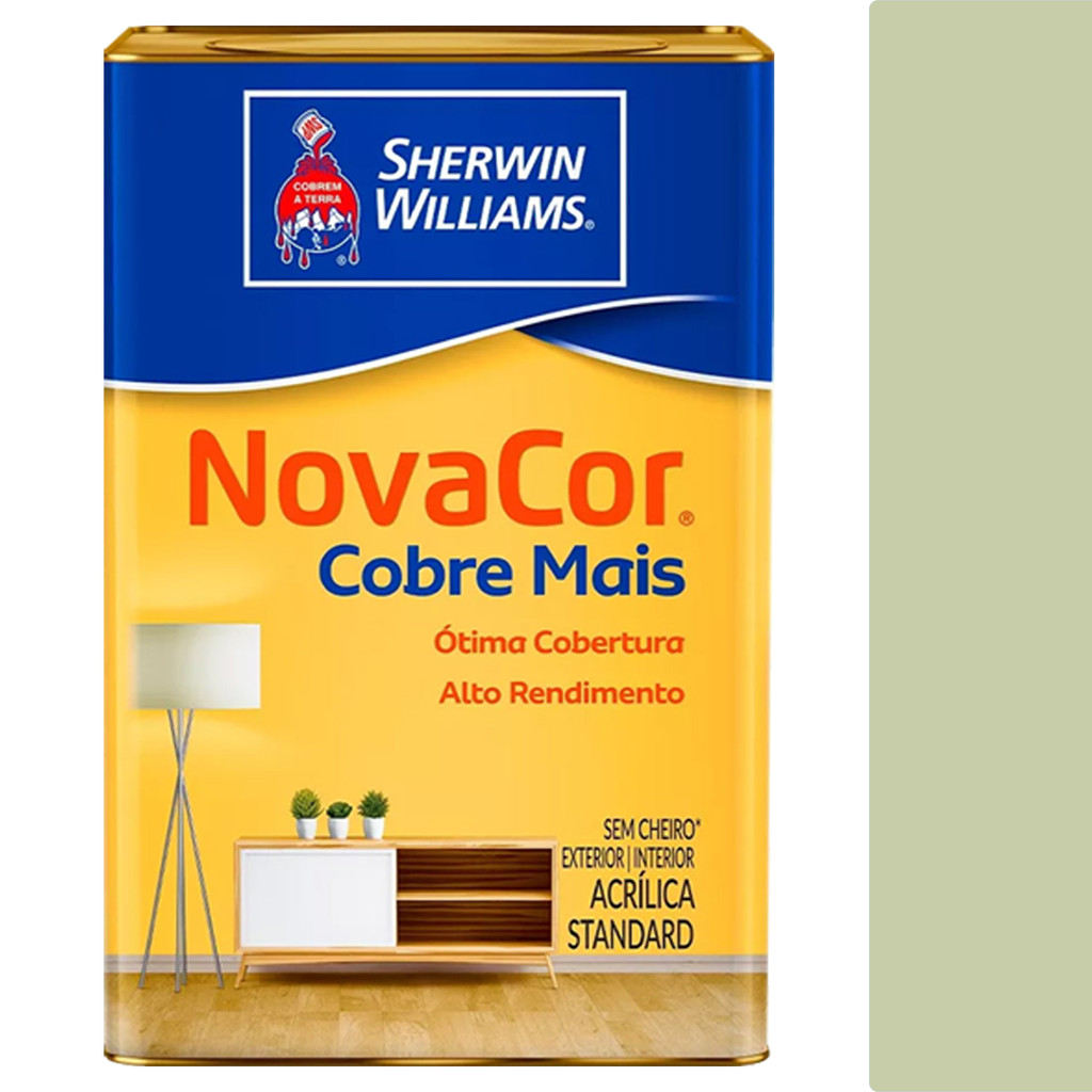 Tinta Acrílica Novacor Cobre Mais Standard Verde Campestre 18 Litros ...