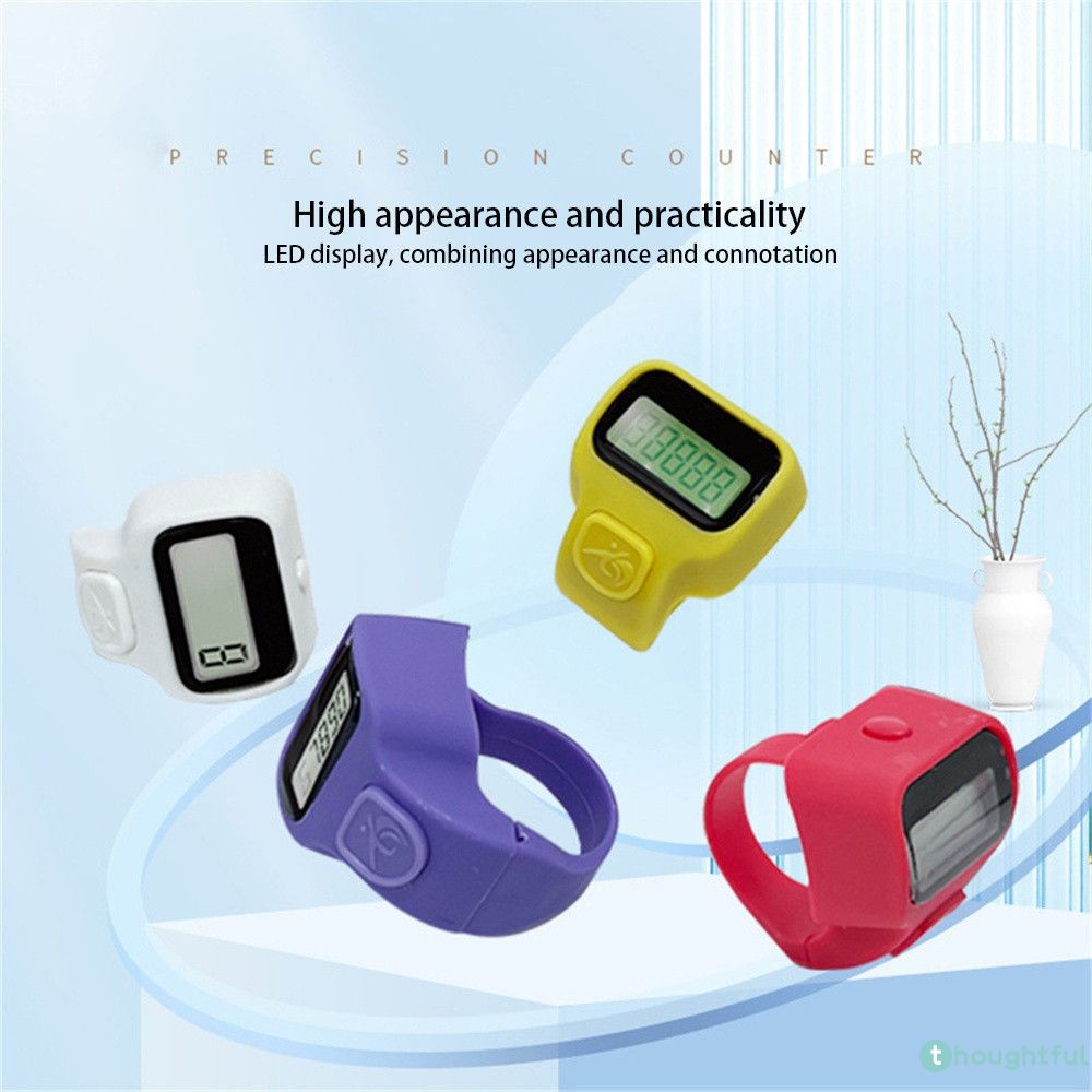 Thoughtful Handheld Electronic Counter Finger Rings Led Display ...