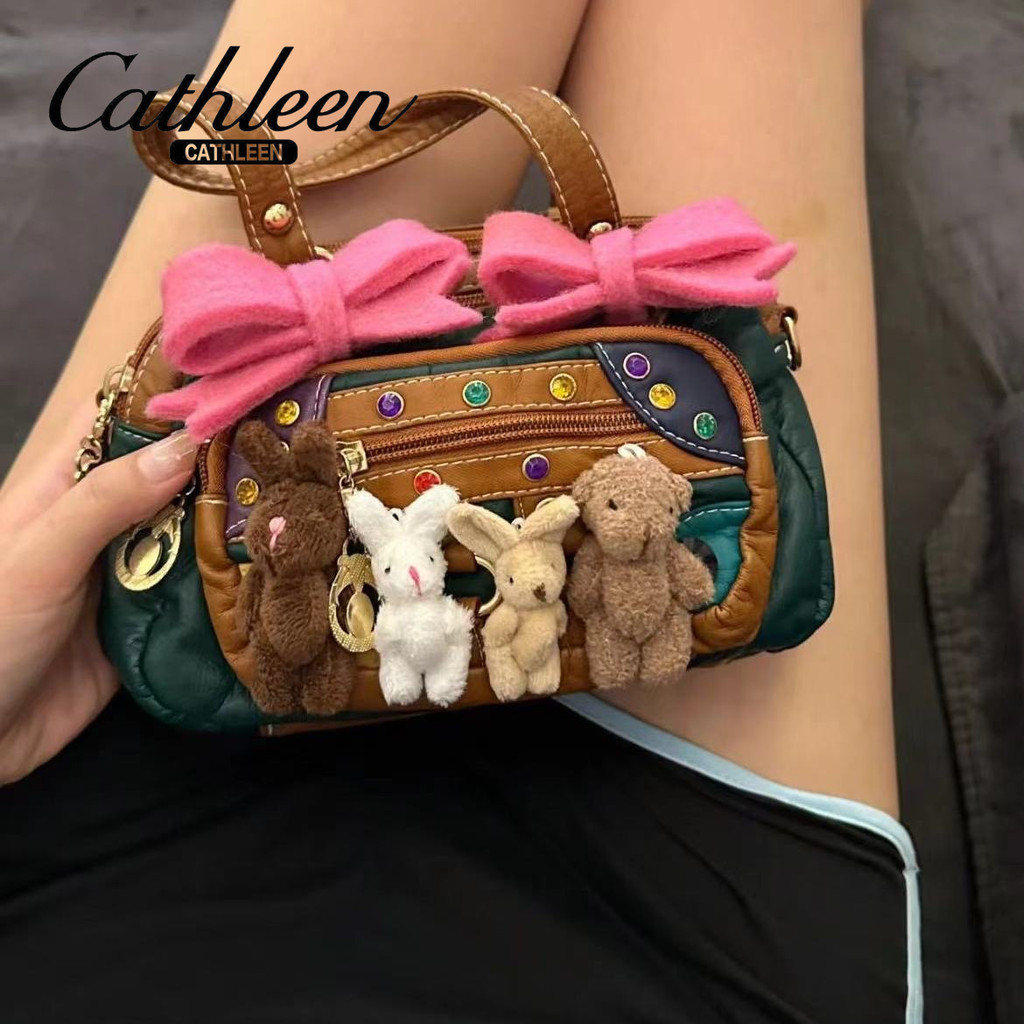 Kathleen Retro Medieval saco nicho único novo estilo bonito coelho y2k ...