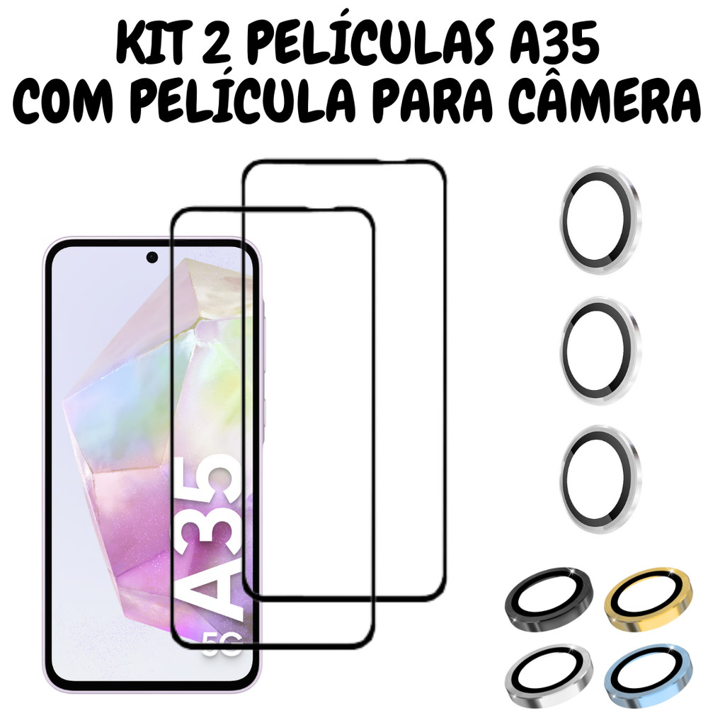 Película de Vidro 3D + Película Para Câmera Samsung Galaxy A35 | Shopee ...