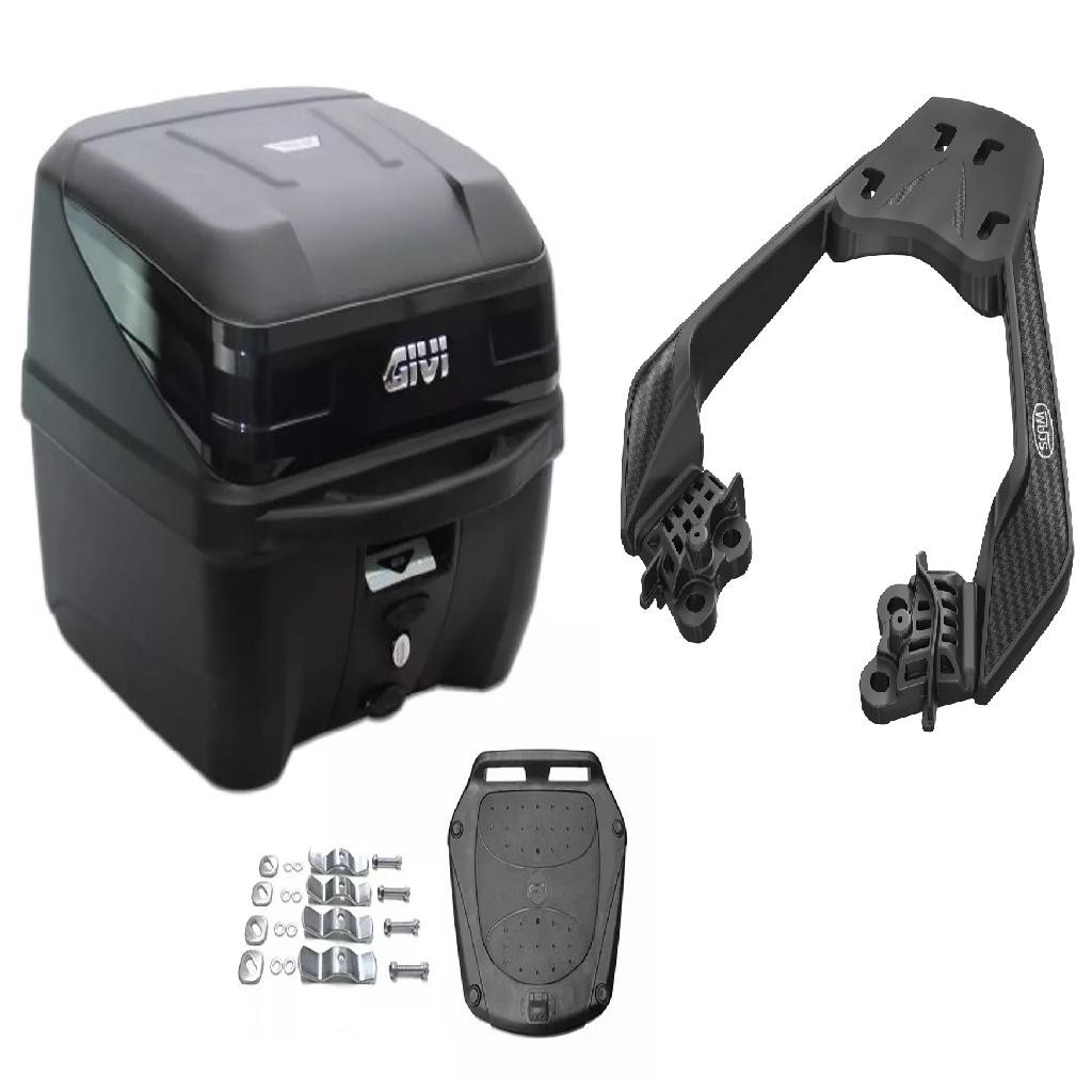 KIT BAÚ 33L MonoLOCK TRAFFIC III GIVI + BAGAGEIRO SCAM HONDA CB 300f TWISTER CB300f | Shopee Brasil