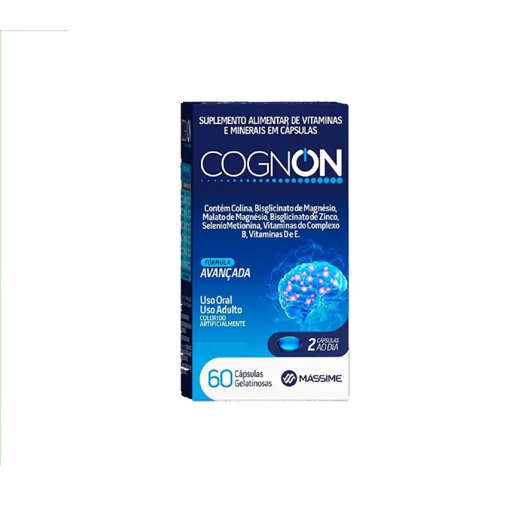 Cognon 1000mg - Foco e Concentração - 60 Cáps. Massime | Shopee Brasil