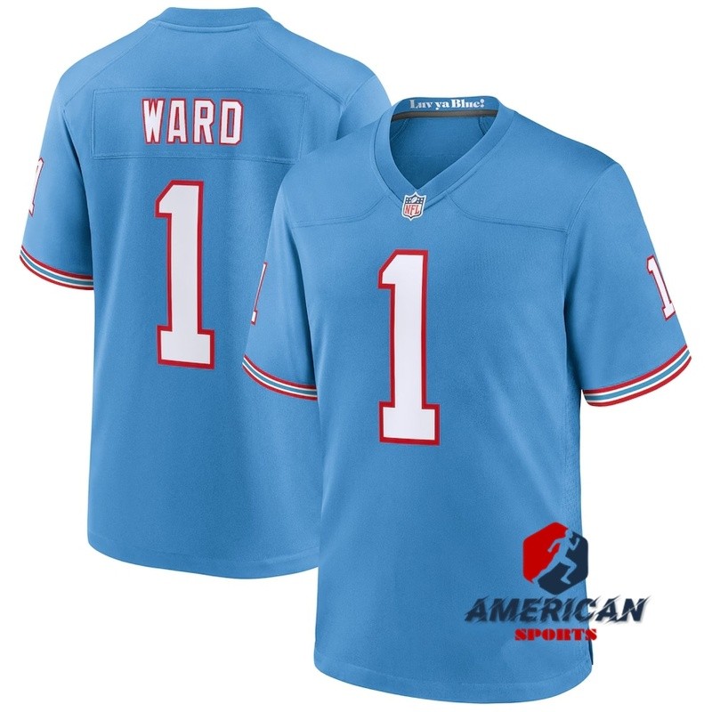 Camisa Masculina Cameron Ward 2025 Draft First Round Pick Azul Claro ...
