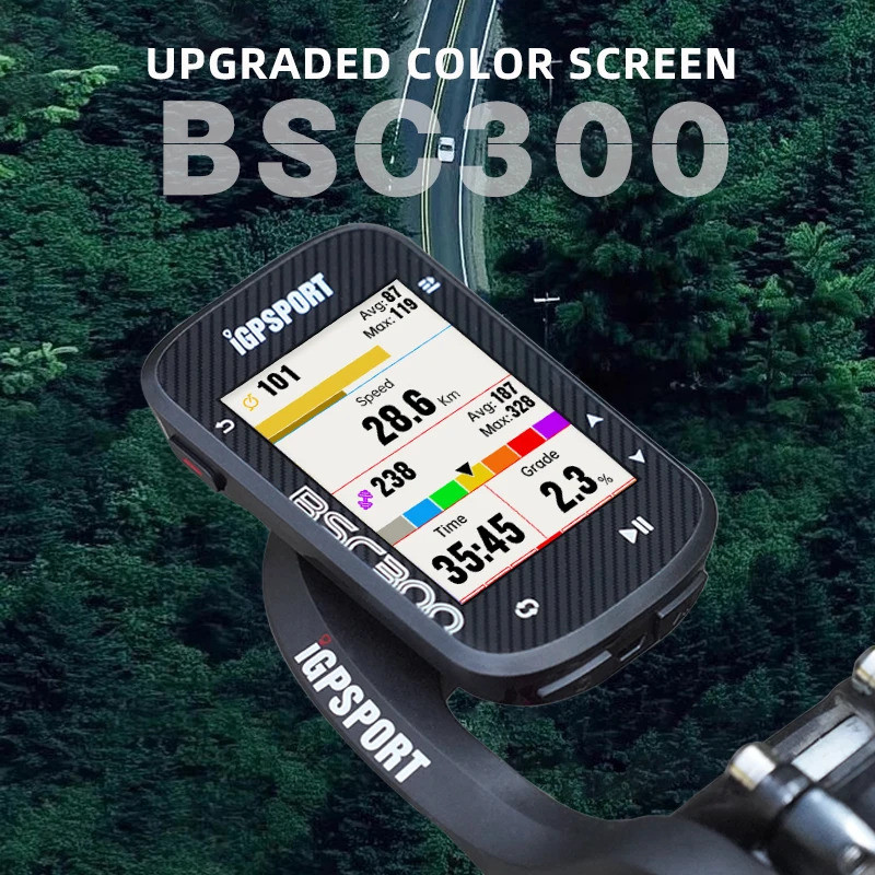 iGPSPORT BSC300 BSC 300 Computador GPS para Bicicleta Velocímetro Sem Fio Tela Colorida ...