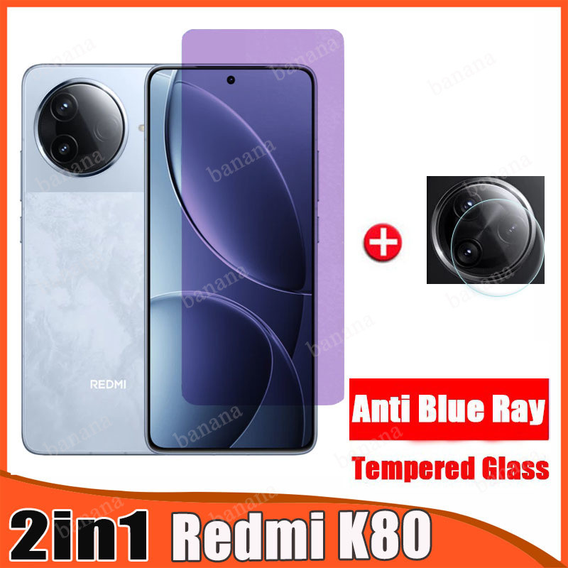 Redmi K80 Vidro Temperado Para Xiaomi Pro 5G 2024 K 80 RedmiK80 K80Pro 2 Em 1 Protetor De Tela ...