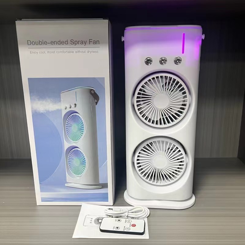 Portátil Climatizador Camada Ventilador Dupla Umidificador Hélice ...