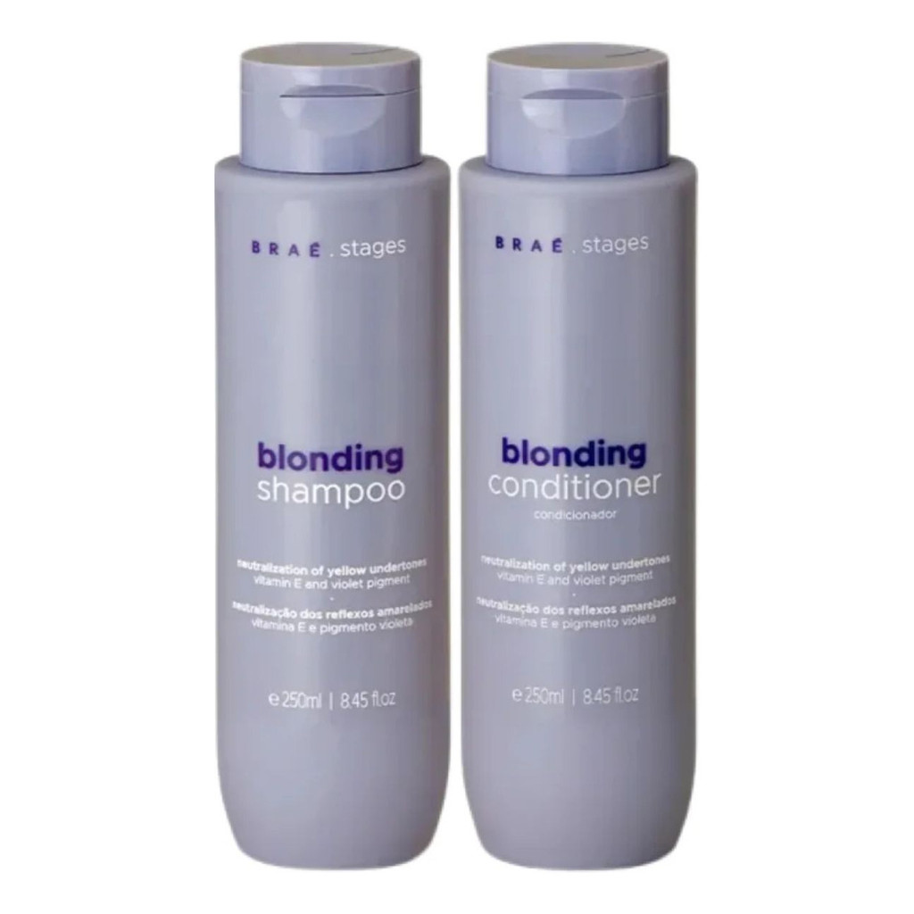Braé Stages Blonding Kit Shampoo E Condicionador 2x250ml | Shopee Brasil