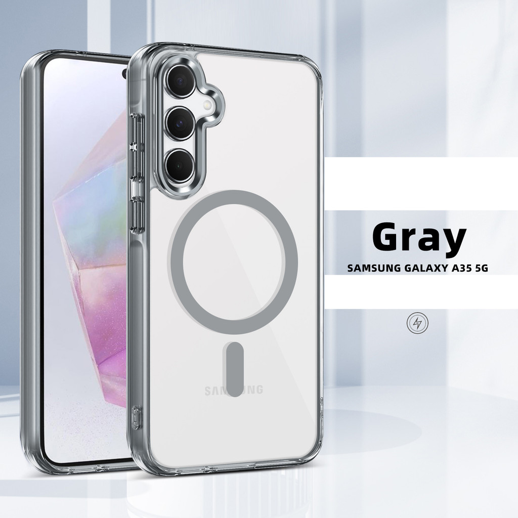 Capa Dura Transparente Para Samsung Galaxy A15 A16 A26 A35 A36 A55 A56 5G Magnética | Shopee Brasil
