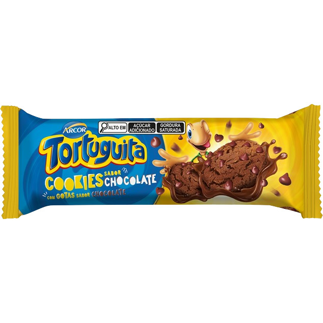 Biscoito Cookies Tortuguita Chocolate Com Gotas De Chocolate 60g ...