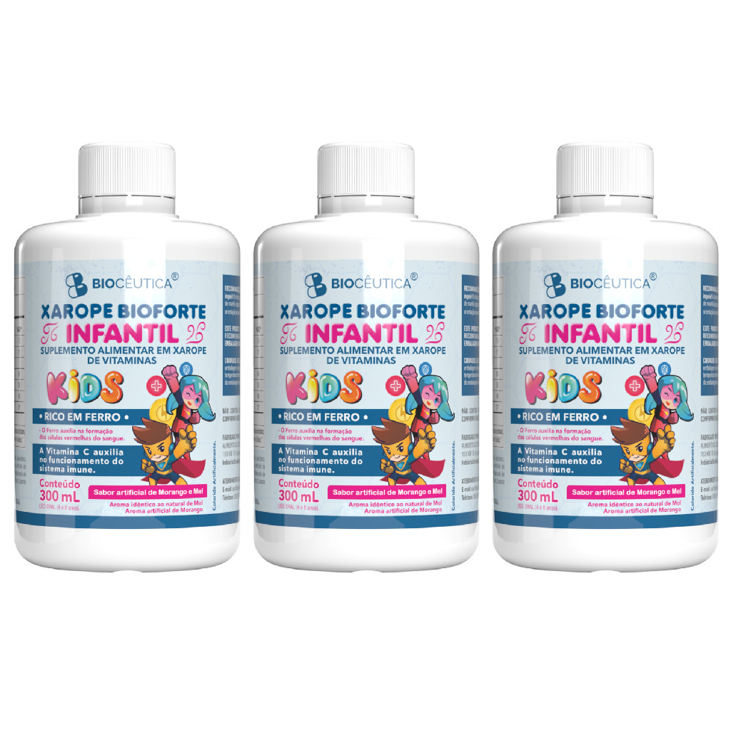 Suplemento Alimentar de Vitaminas Kids Xarope Bioforte Infantil ...
