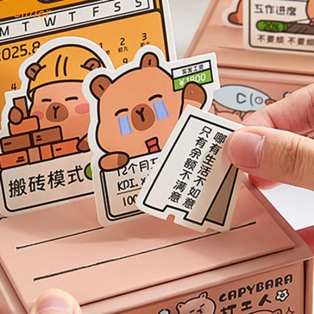 Calendário De Mesa ELMER Capibara , Capivara Portátil De Papel Grosso ...