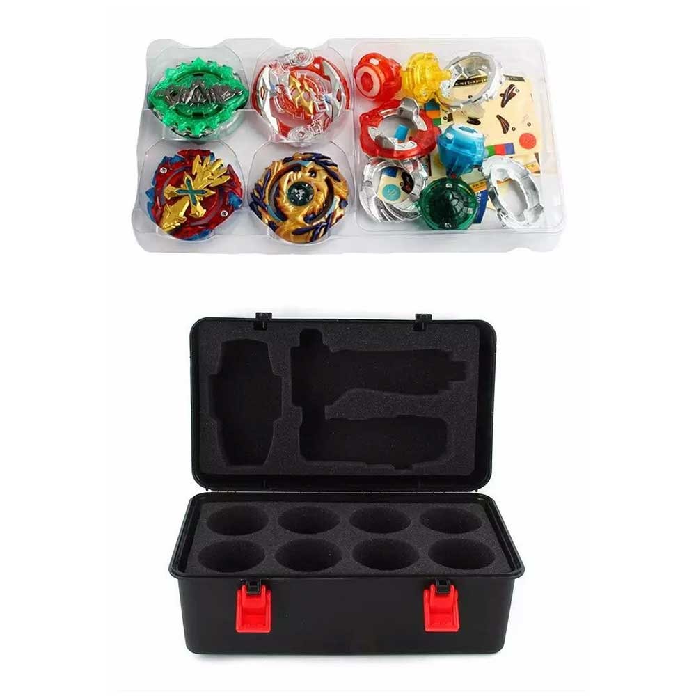 17Pcs Assorted Beyblade BURST Launcher Battling Box Set Spinning Tops ...