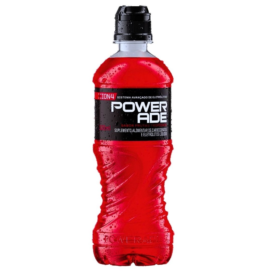Isotônico Powerade Frutas Tropicais 500ml Vermelho Bebida Esportiva ...